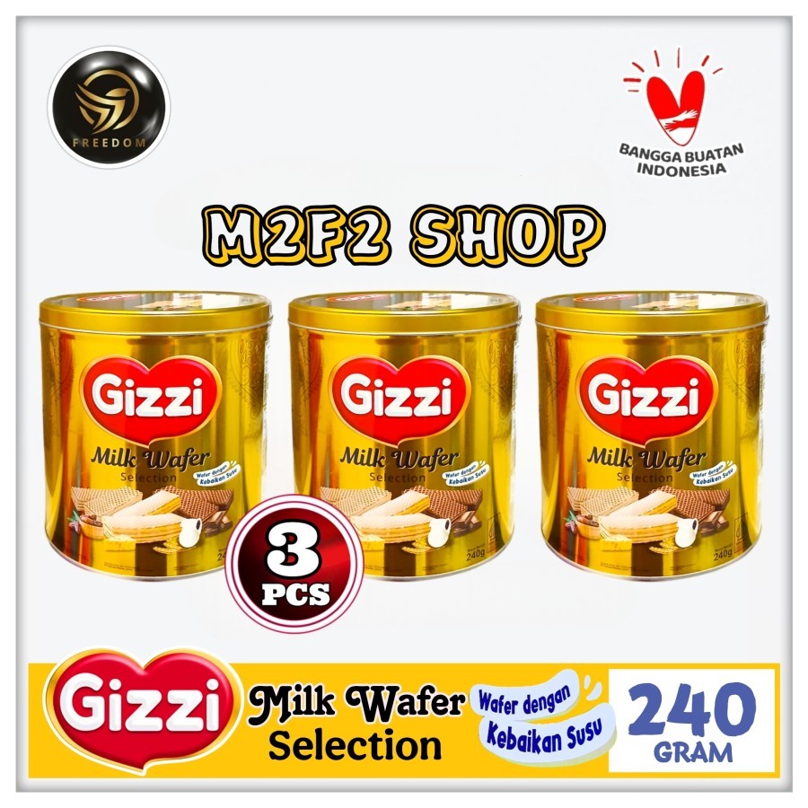 Jual Gizzi Festive Wafer & Milk Biskuit Selection Tin | Kaleng - 240 gr ...