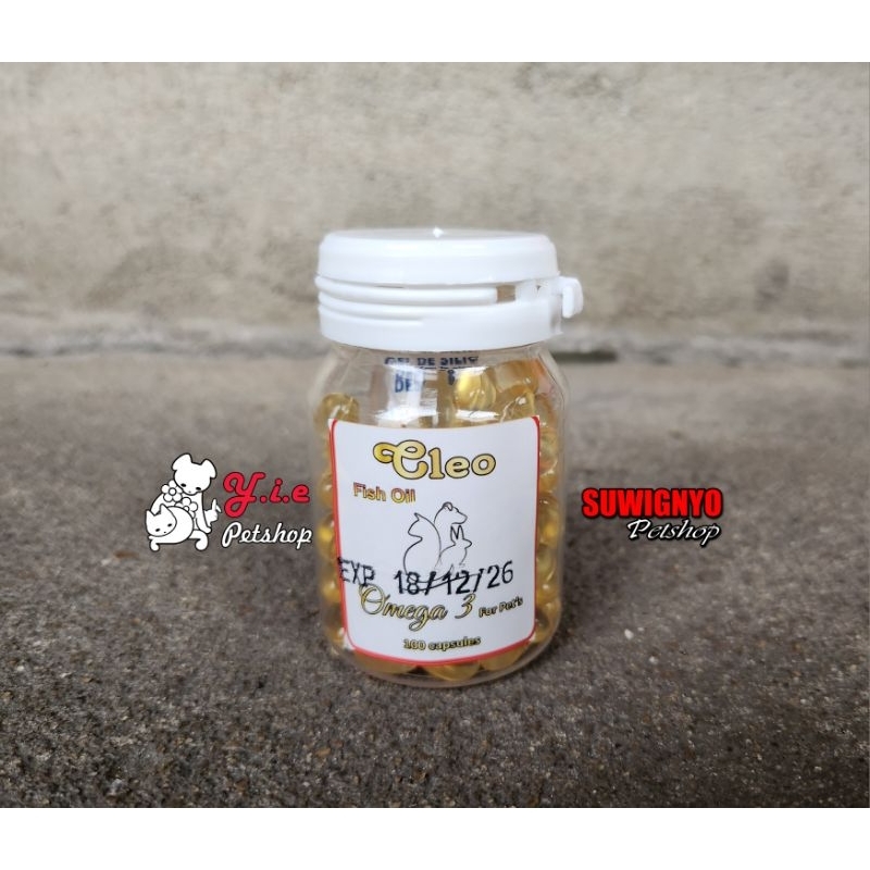 Jual CLEO Fish Oil Minyak Ikan Hewan( 100 Capsul ) | Shopee Indonesia