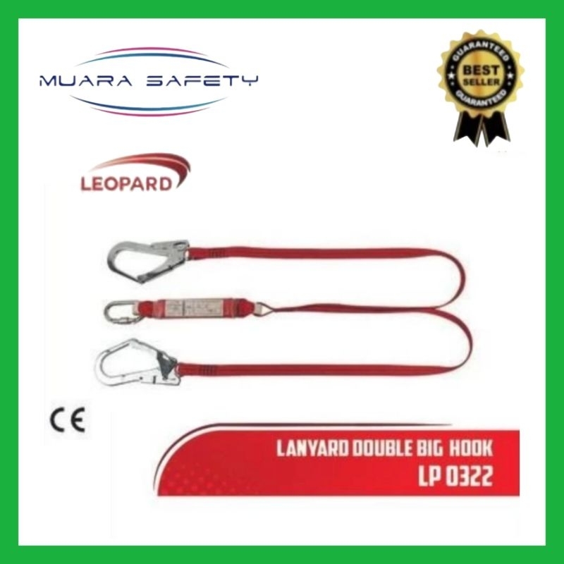 Jual Lanyard Webbing Double Big Hook Absorber LEOPARD LP 0322 original ...