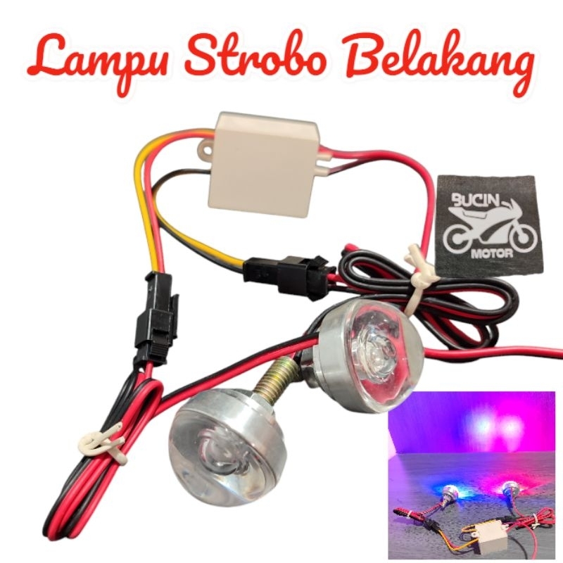 Jual LAMPU LED MATA ELANG STROBO DC 12V UNIVERSAL MOBIL MOTOR LAMPU EAGLE EYE BESAR | Shopee ...