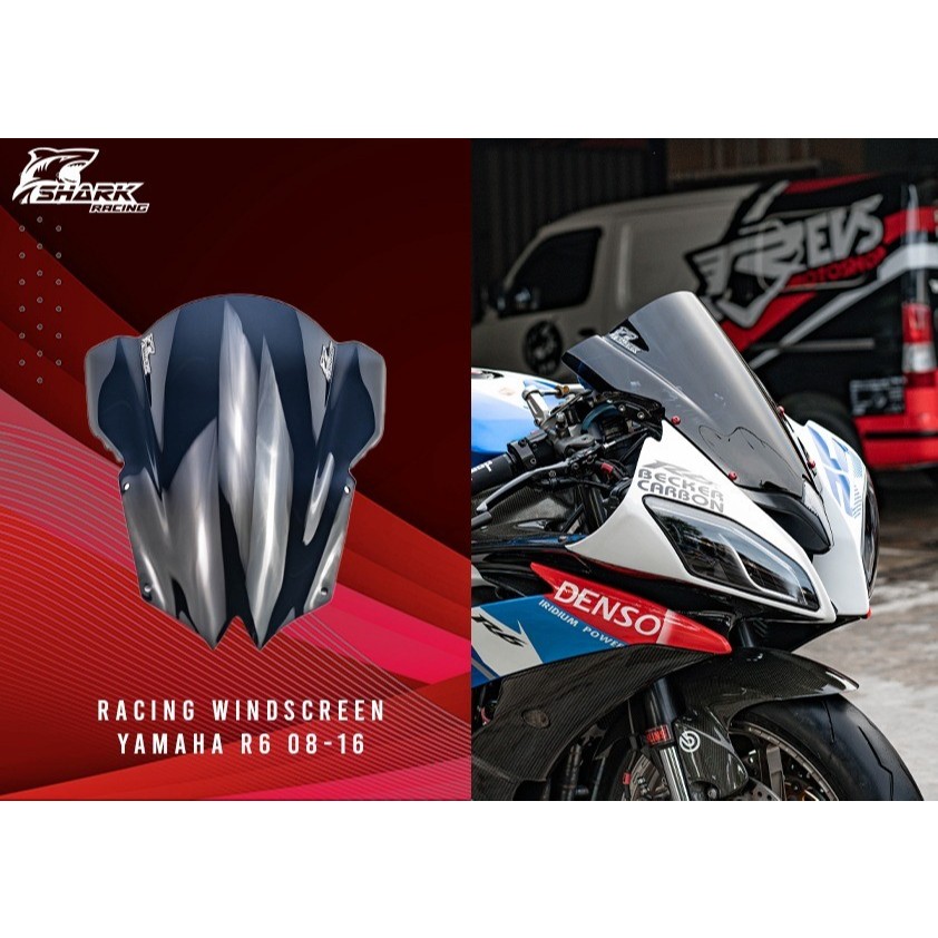 Jual SHARK PREMIUM WINDSCREEN YAMAHA R6 08-16 | Shopee Indonesia