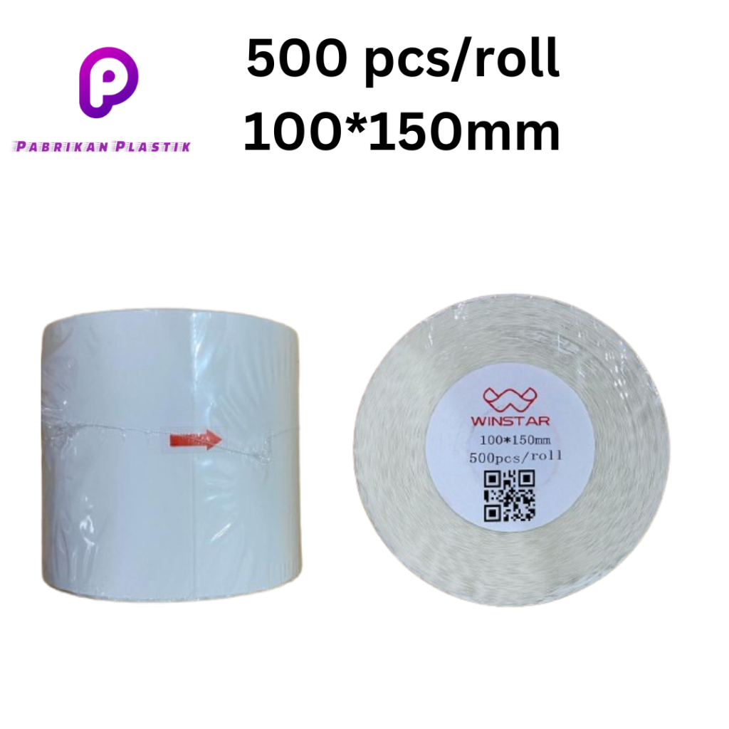 Jual Kertas Sticker Thermal Label Barcode 500 pcs 100x150/10x15 cm ...