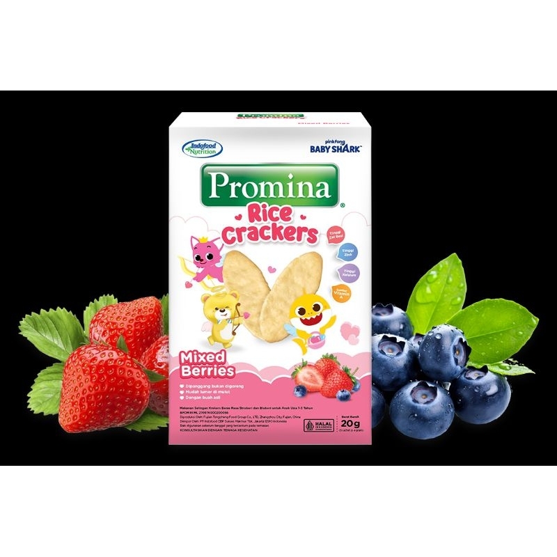 Jual Promina Rice Crackers Mixed Berries Dan Broccoli Kale 20gram ...