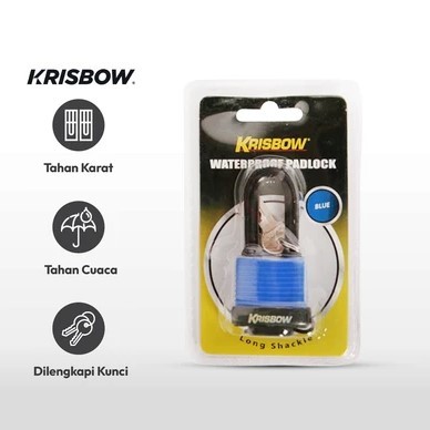 Jual Krisbow Gembok Tahan Air Long Beam 30 Mm Warna Biru PADLOCK ...