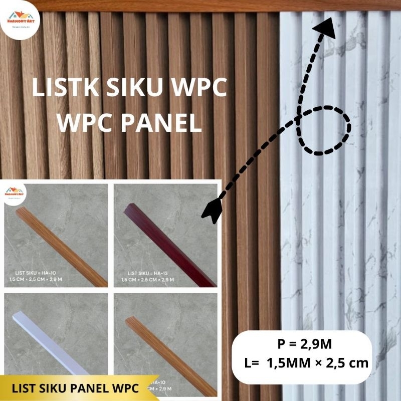 Jual HA- SUPER MURAH LIST WPC DINDING LIST SIKU PENUTUP WPC WALL PANEL ...