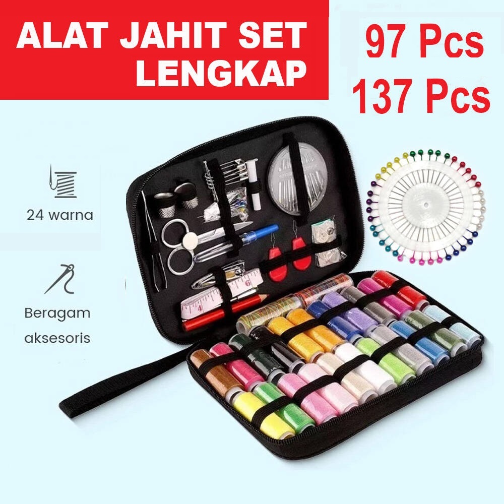 Jual Set Alat Jahit Tangan 137 Pcs Jumbo Set Sewing Kits Set Alat Jahit ...