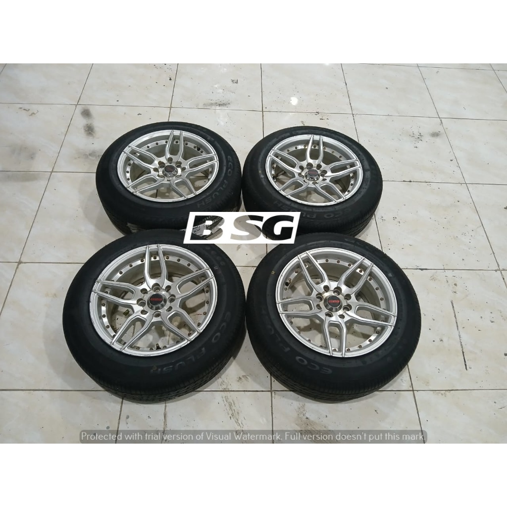 Jual VELG MOBIL BEKAS TYPE BRAVE R15 X7 8X100/114,3 ET38 SILVER + ECO ...
