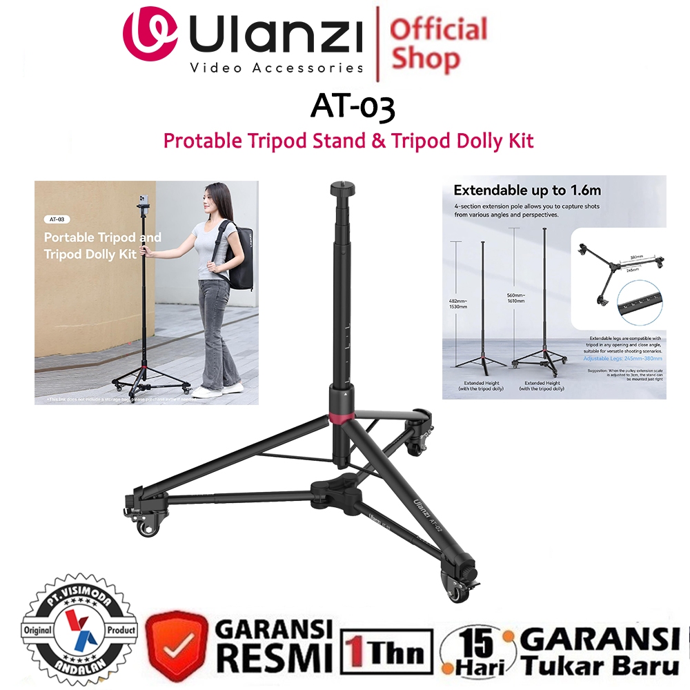 Jual Ulanzi AT-03 Portable Tripod and Tripod Dolly Kit | Shopee Indonesia