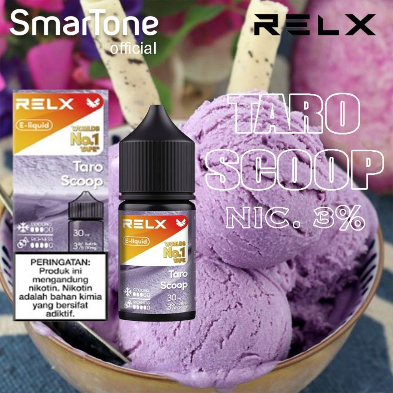 Jual RELX LIQUID TARO SCOOP/ TALAS 30ML 30MG SALTNIC SERIES | Shopee ...