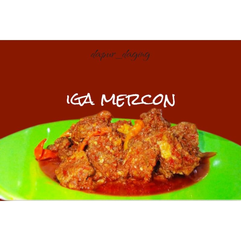 Jual sambal daging iga mercon / kemasan 500g - enak praktis | Shopee ...