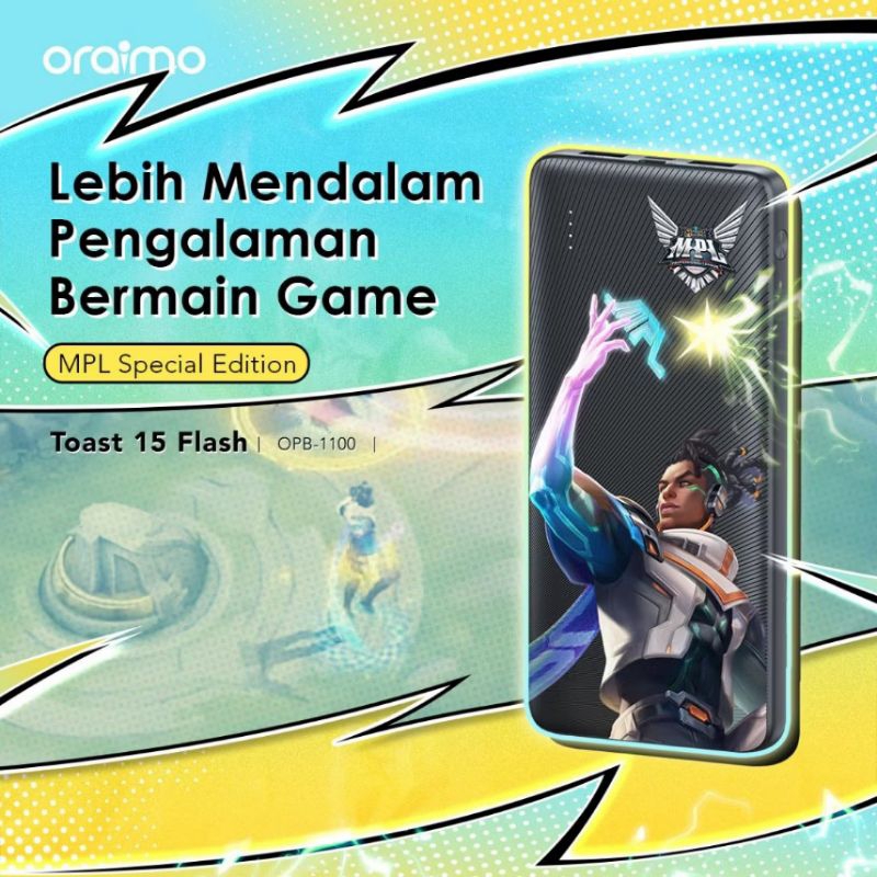 Jual POWERBANK ORAIMO x MPL mobile legend kapasitas nyata 10.000mAh OPB ...