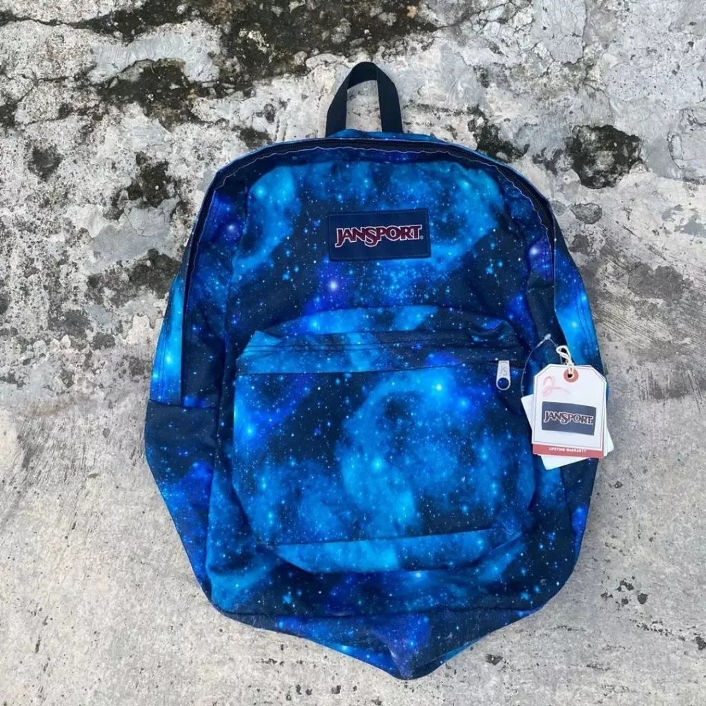 Jual JANSPORT Backpack Unisex Adult Big Student Blue Cosmic Galaxy ...