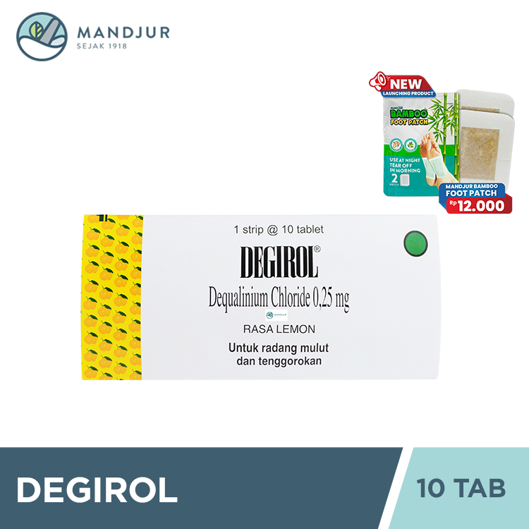 Jual Degirol Strip 10 Tablet - Tablet Hisap Pereda Sakit Tenggorokan ...