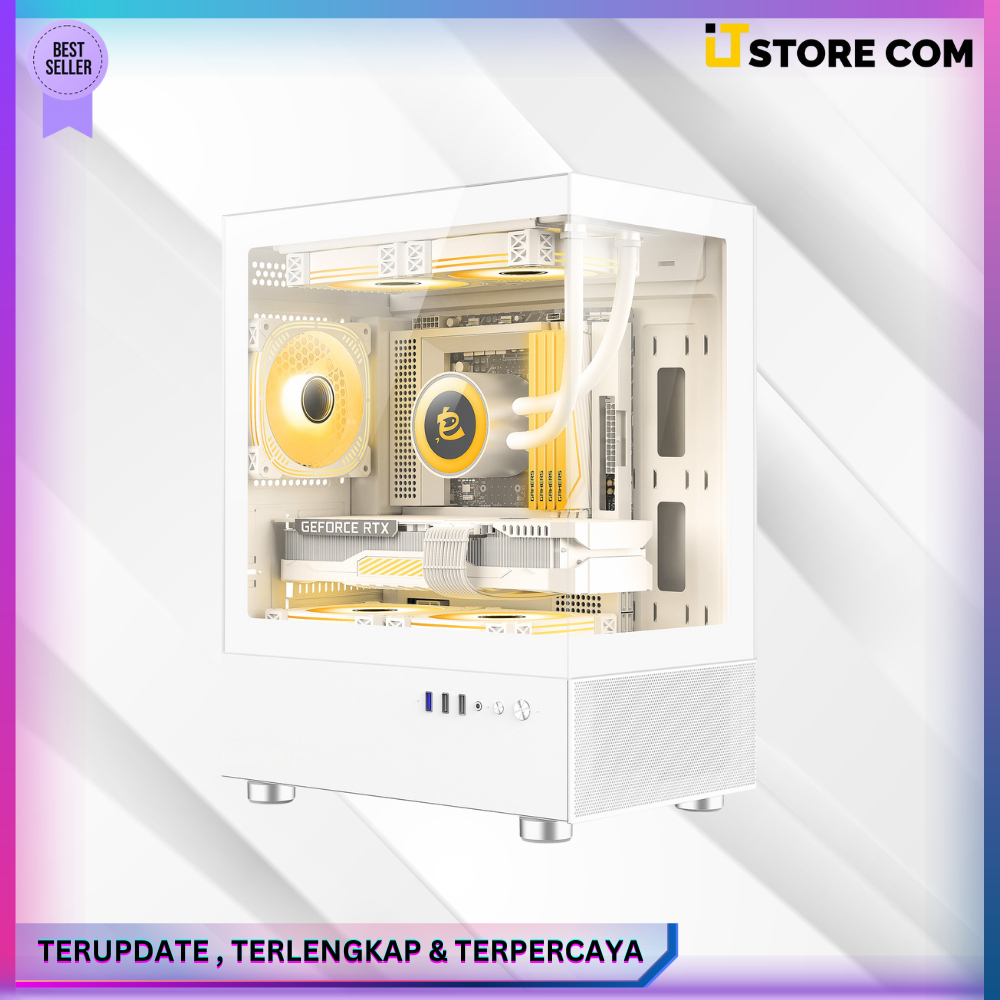 Jual CASING TEMPERED GLASS M-ATX / BLACK & WHITE | Shopee Indonesia