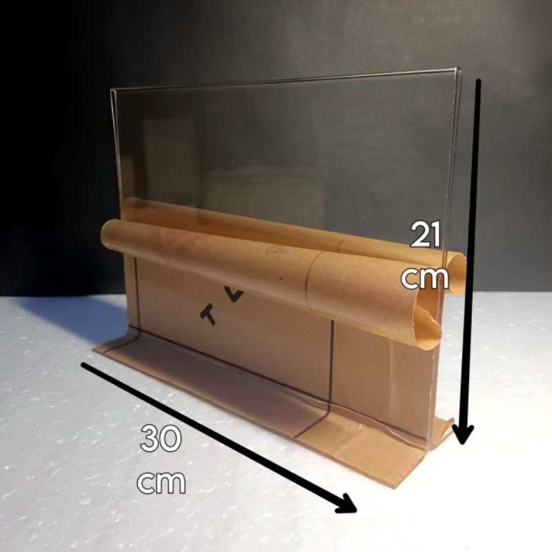 Jual Akrilik Bening Tempat Brosur Menu A4 21 x 30 cm Tebal 2mm ...