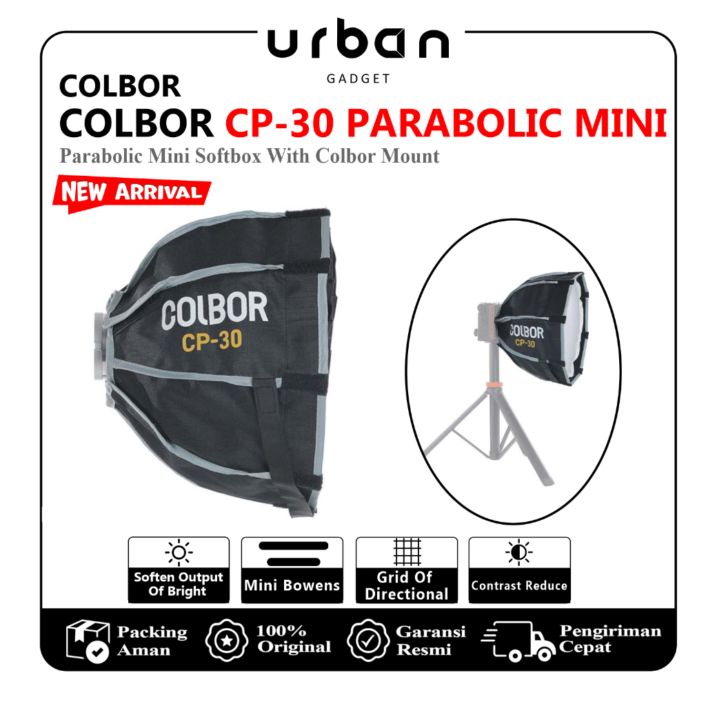 Jual Colbor CP30 Parabolic Mini Softbox 30cm with C Mount for W60/W60R ...