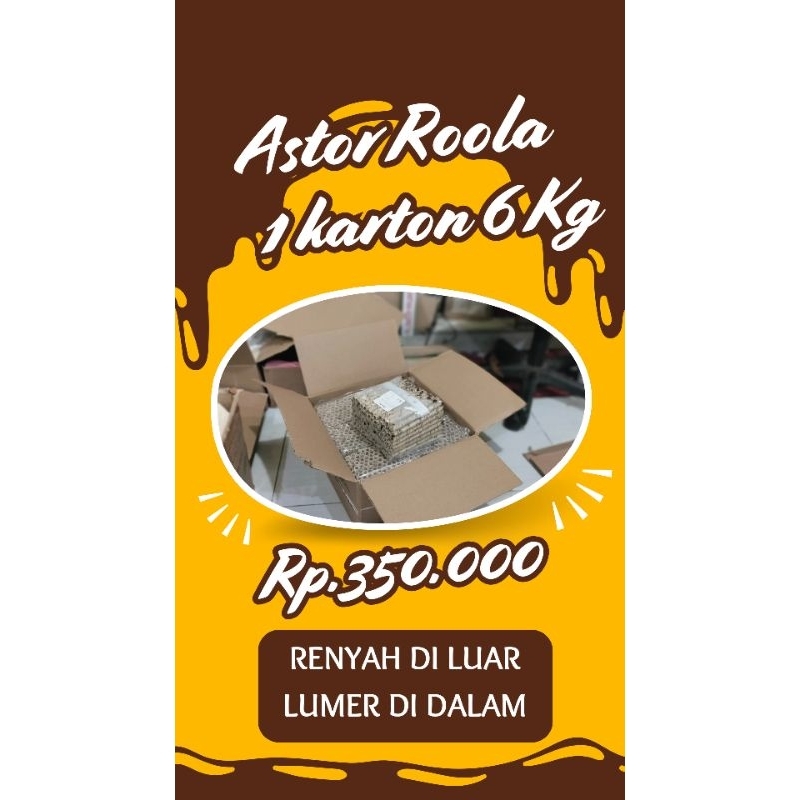 Jual ASTOR ROOLA 1 KARTON 6 KILO VARIAN RASA VANILLA, CHOOCOLATE ...