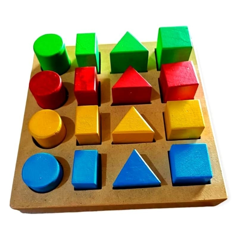 Jual Mainan edukasi anak / mainan pasak geometri / mainan kayu edukasi ...