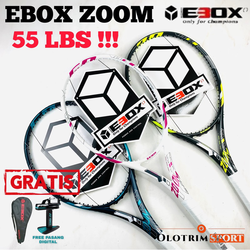 Jual Raket Tenis EBOX ZOOM 55LBS Tennis Original | Shopee Indonesia