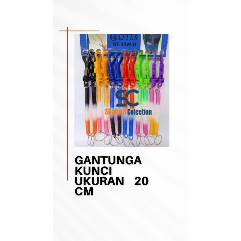 Jual GANTUNGAN KUNCI SPIRAL UKURAN KECIL 20CM | Shopee Indonesia