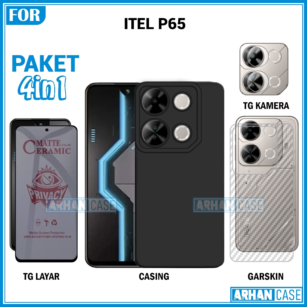 Jual Paket Komplit 4in1 Case Pro Itel P65 P55 4G P55 5G Case ...