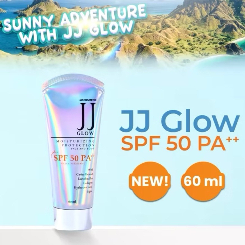 Jual MS GLOW NEW JJ GLOW SPF 50 PA ++ / SUNSCREEN FACE & BODY | Shopee ...