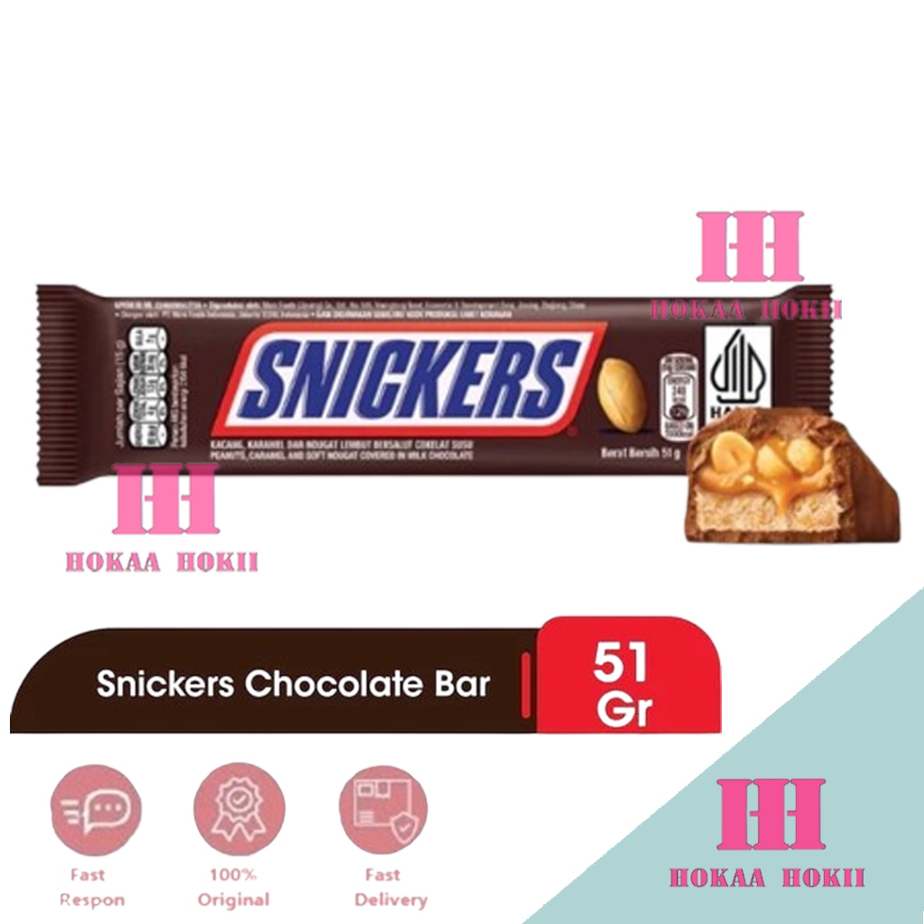 Jual Snickers Chocolate Peanut Original 51gr | Shopee Indonesia