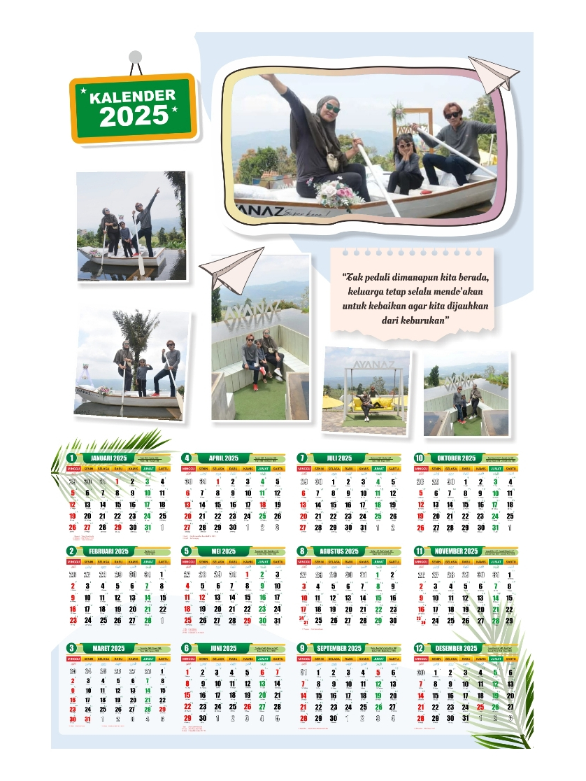 Jual Kalender Dinding Custom A3 | Kalender Custom | Kalender Foto ...