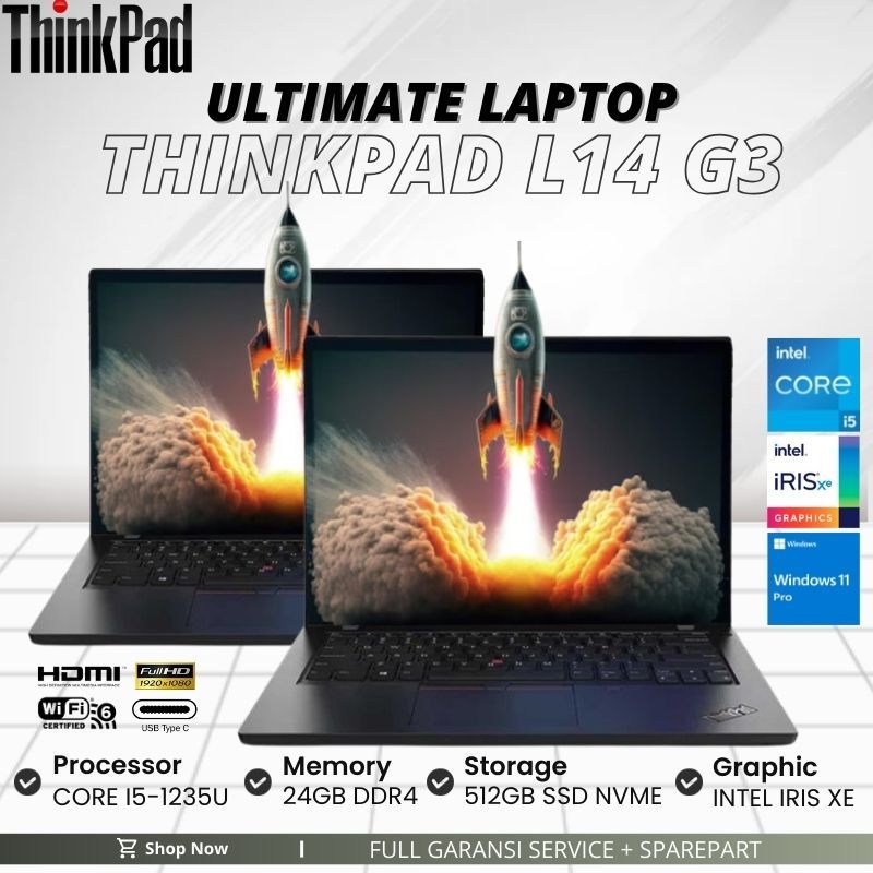 Jual Ultimate Laptop Thinkpad L14 G3 Intel Core i5-1235U 24Gb 512Gb Ssd ...
