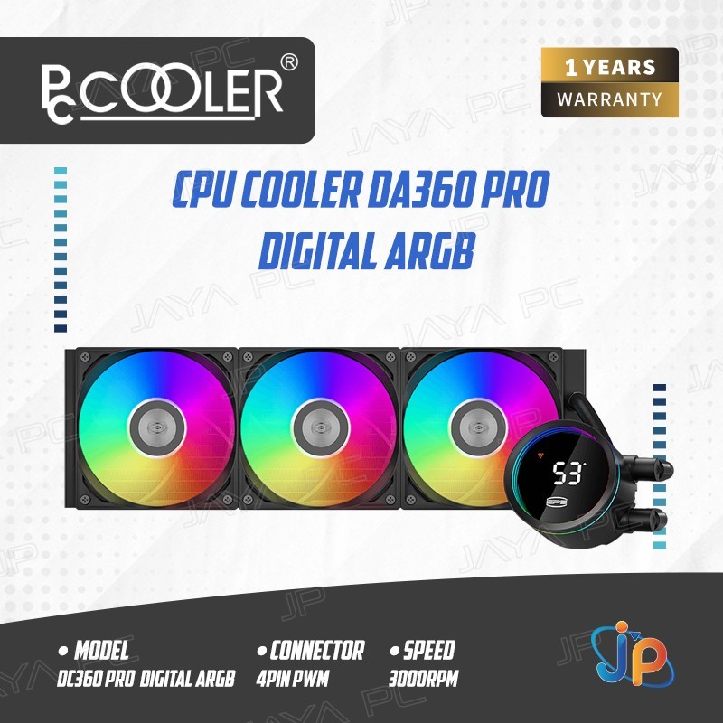 Jual PCCOOLER DA360 PRO Digital ARGB - Liquid CPU Cooler Fan 360mm LCD Digital Display | Shopee ...