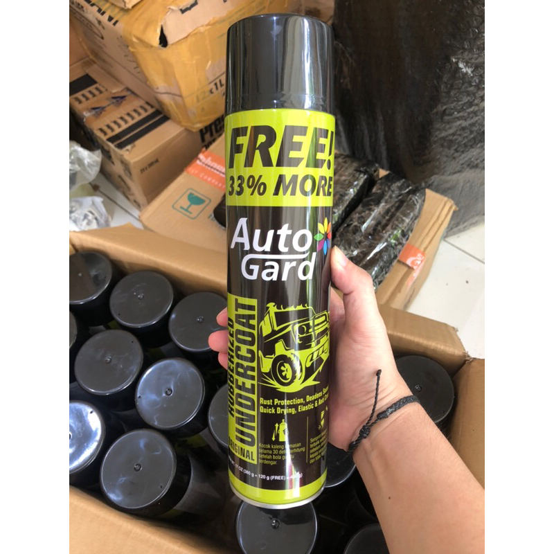 Jual AutoGard Rubberized UnderCoat Original Black 480gr Cat Pelapis ...