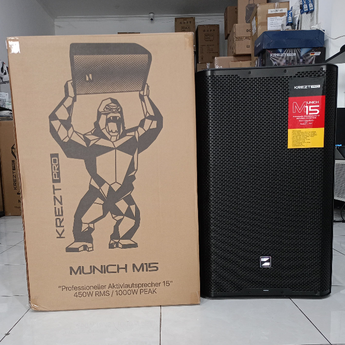 Jual SPEAKER KREZT MUNICH M15 V2 / Speaker Aktif 15 inch power 450W RMS /1000W PEAK | Shopee ...