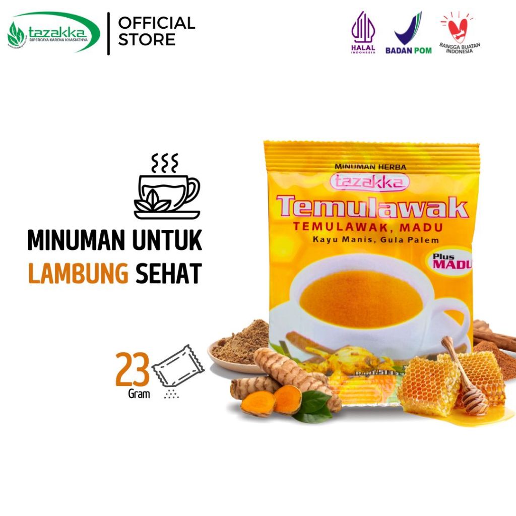 Jual TAZAKKA Serbuk Temulawak Instan Siap Seduh 6 in 1 Minuman Bubuk ...