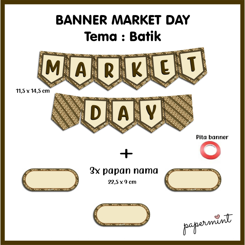 Jual BANNER MARKET DAY tema BATIK | Shopee Indonesia