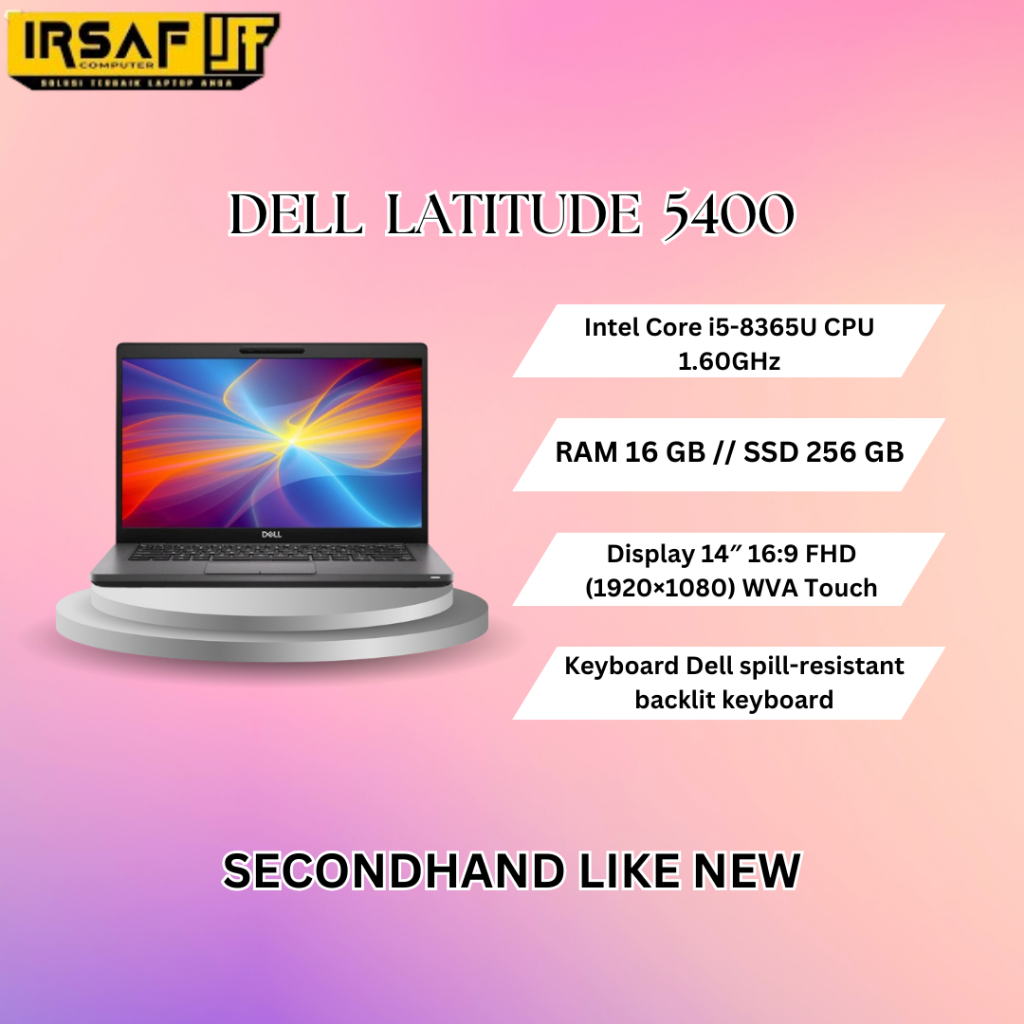 Jual [SECOND] LAPTOP DELL LATITUDE 5400 [RAM 16 GB//SSD 256GB] INTEL ...