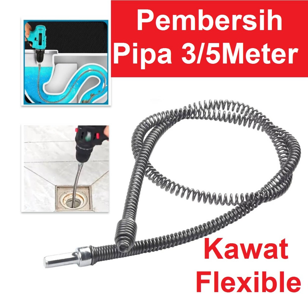 Jual Alat Jepit Kawat Pembersih Saluran Mampet Pipa Air wastafel Pipe Cleaner Flexibel Pembersih ...