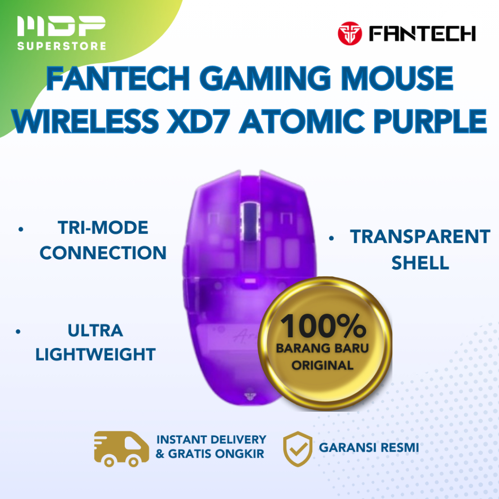 Jual FANTECH GAMING MOUSE WIRELESS XD7 ATOMIC PURPLE | Shopee Indonesia