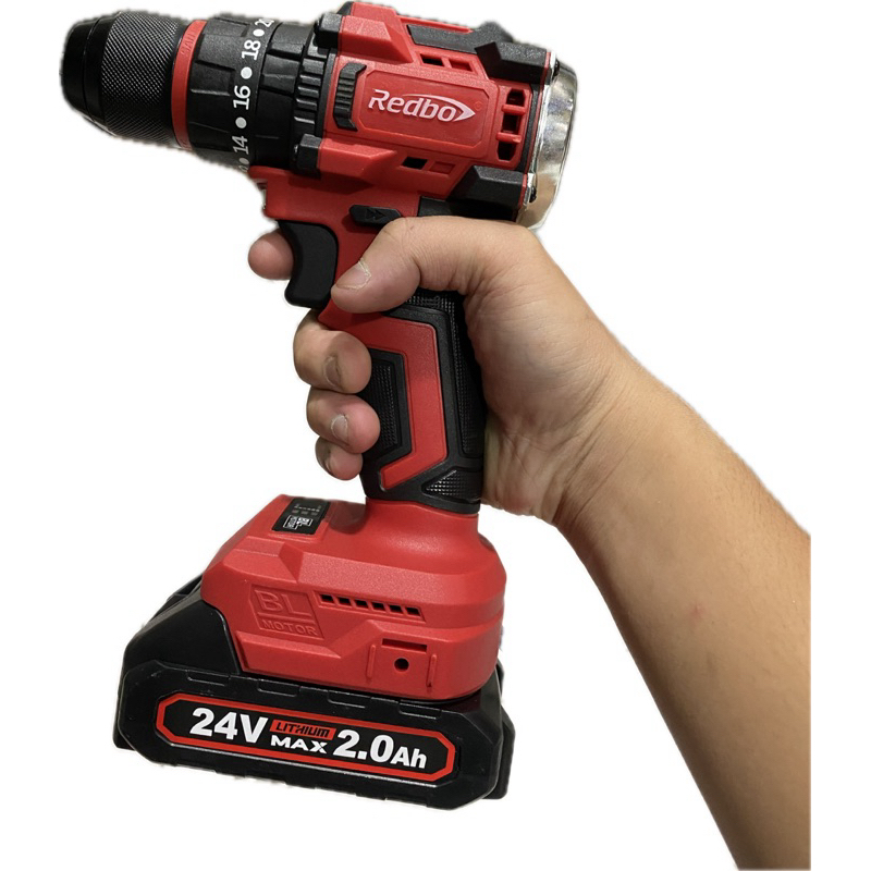 Jual Mesin Bor CORDLESS 10mm RB-2410 REDBO 24V BRUSHLESS / Cordless ...