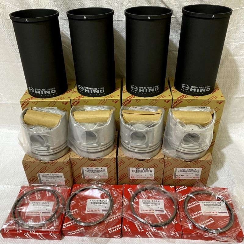 Jual LINER KIT SET STD (SET PISTON + LINER + RING) W04D HINO DUTRO ...