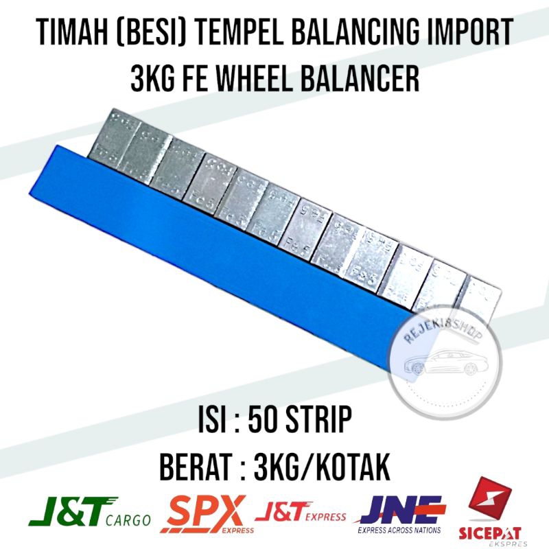 Jual TIMAH (BESI) TEMPEL BALANCING IMPORT 3KG FE 1BOX WHEEL BALANCER | Shopee Indonesia
