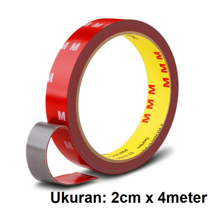 Jual BG-SKIN Double Tape 3M Foam Merah 2 cm x 4.5 meter | Shopee Indonesia