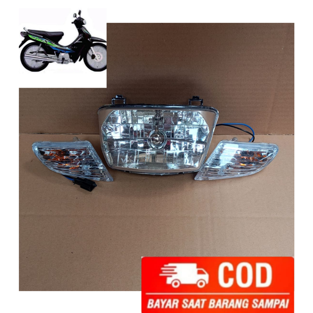 Jual LAMPU DEPAN REFLEKTOR HONDA SUPRA X 110cc DAN RITING SEIN DEPAN ...