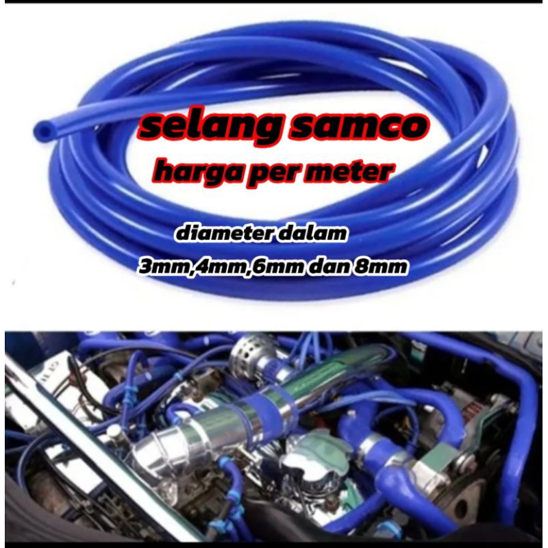 Jual selang samco hawa vacum,silicon hose,harga permeter,diameter 3mm,4mm,6mm,8mm | Shopee Indonesia
