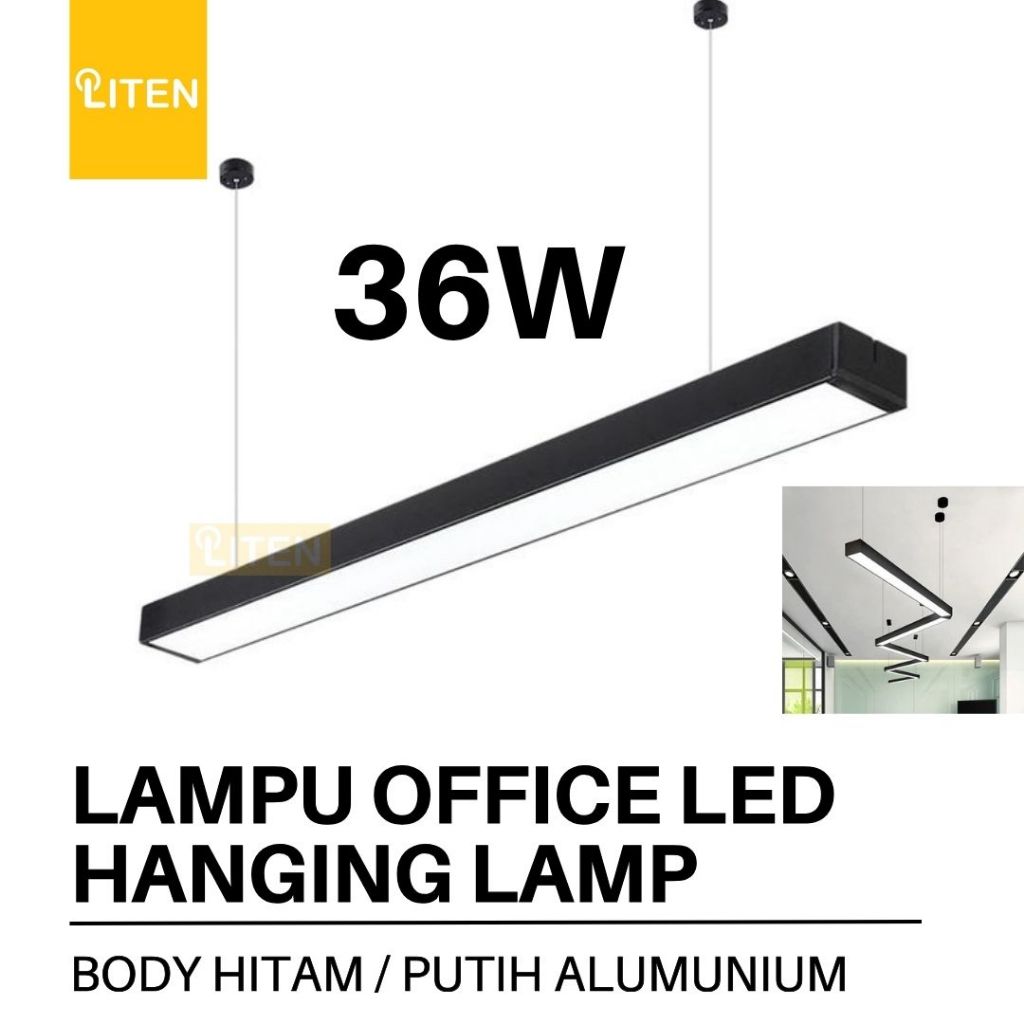Jual 36W 120 CM - Lampu Gantung LED Persegi Panjang Kotak Lampu Kantor ...