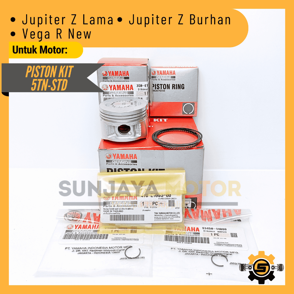 Jual Piston Kit Original Yamaha 5TN Seher Jupiter Z Lama Vega R New Jupiter Z Burhan Ori YGP ...