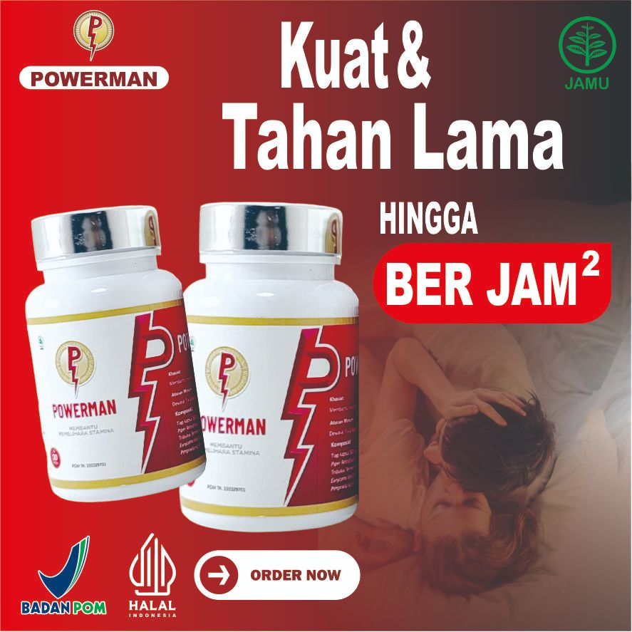 Jual Original Powerman Obat Kapsul Memberi Stamina Tradisional Herbal Kuat Pada Tubuh Original ...