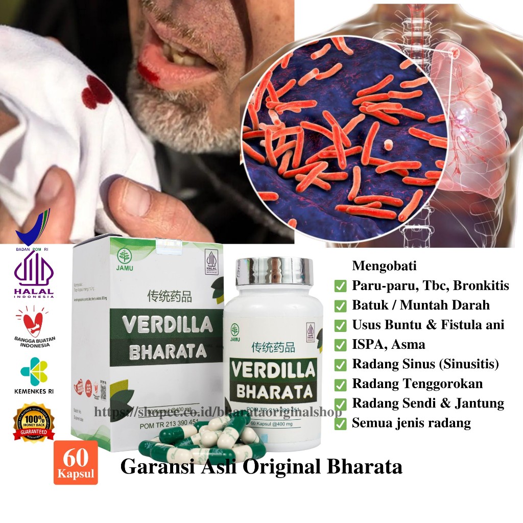 Jual Obat Amandel Paru-paru Ampuh VERDILLA BHARATA Original Obat Batuk ...