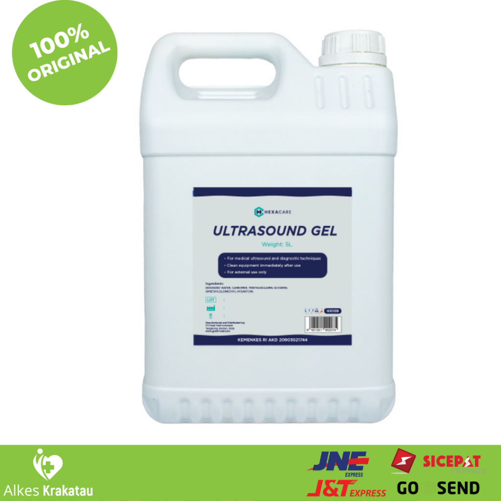 Jual Ultrasound Gel 5 Liter Hexacare/ USG Jelly Doppler IPL | Shopee ...