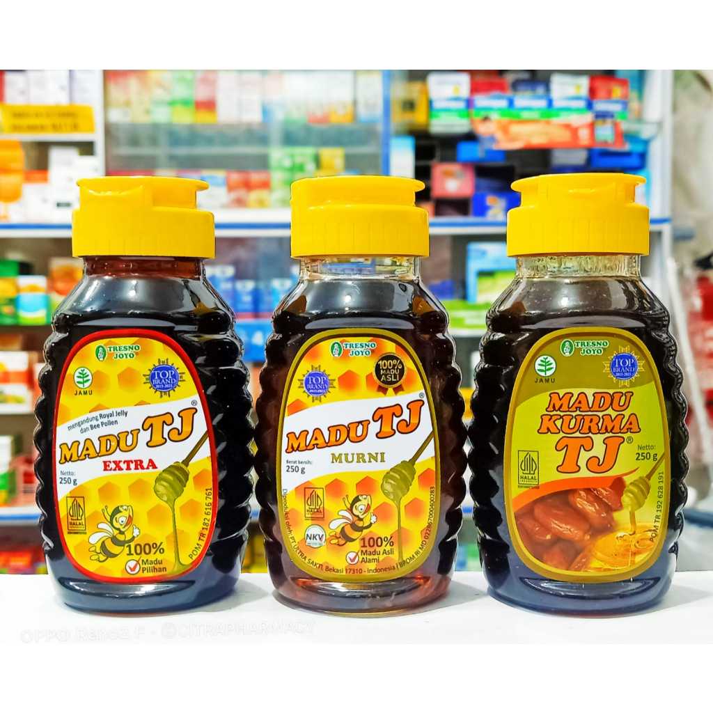 Jual Madu TJ All Varian 𝐁𝐎𝐓𝐎𝐋 𝟐𝟓𝟎𝐆𝐑 - Extra/Murni/Kurma TJ | Shopee ...