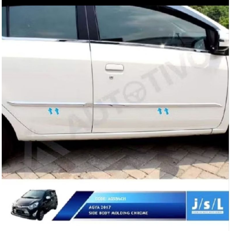 Jual List Body List Samping Pintu Side Moulding Side Molding Mobil Agya ...